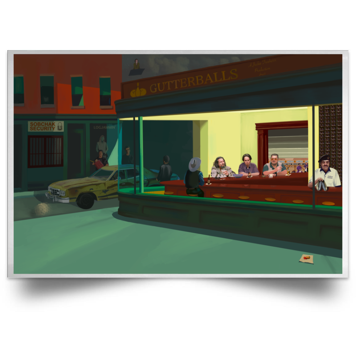 Lebowski Nighthawks Poster – The Dude's Threads